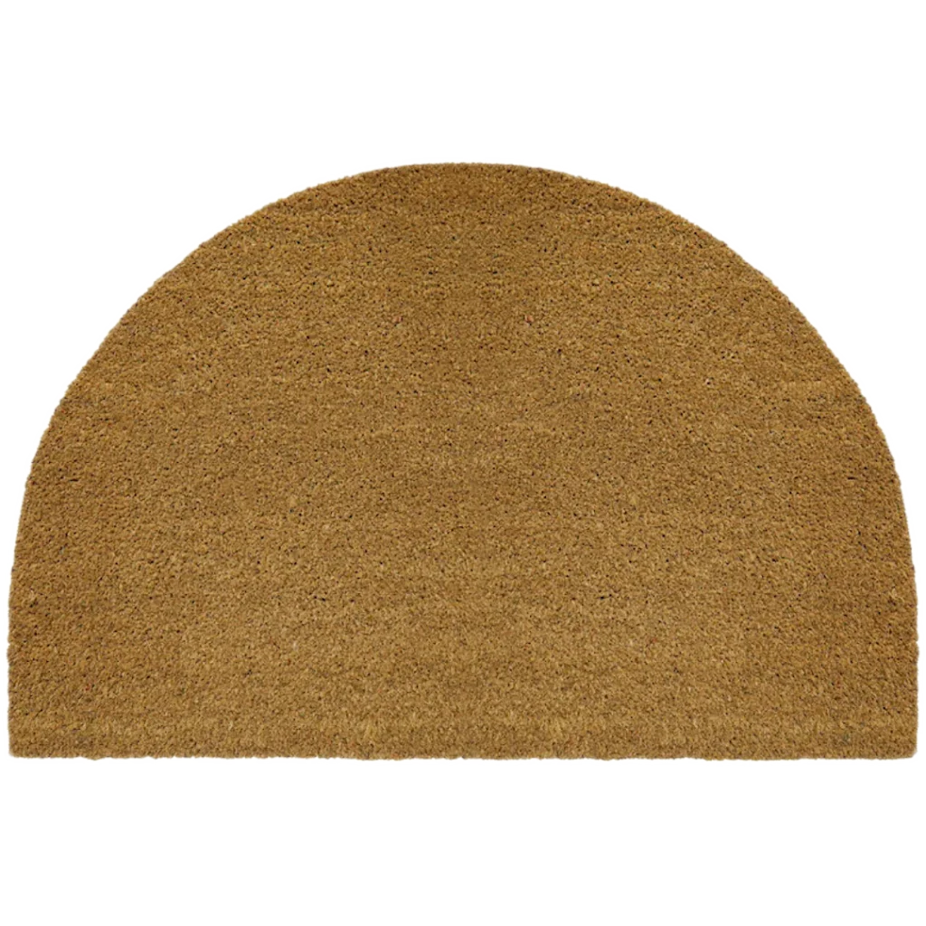 Half-Moon Coir Doormat | Natural Elegant Entryway Mat | Woven Bliss